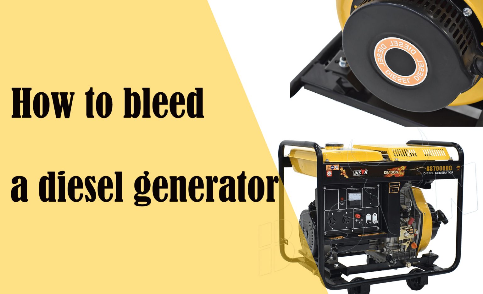 How to bleed a diesel generator | BISON