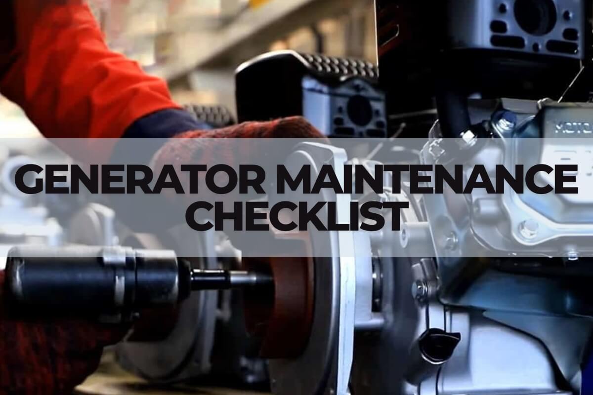 generator maintenance checklist | BISON
